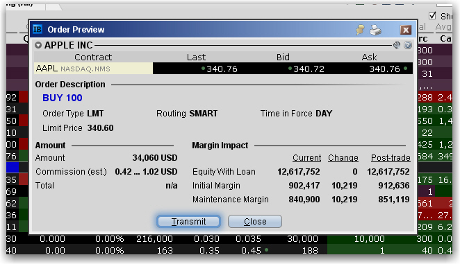 Check Margin Pre-Order